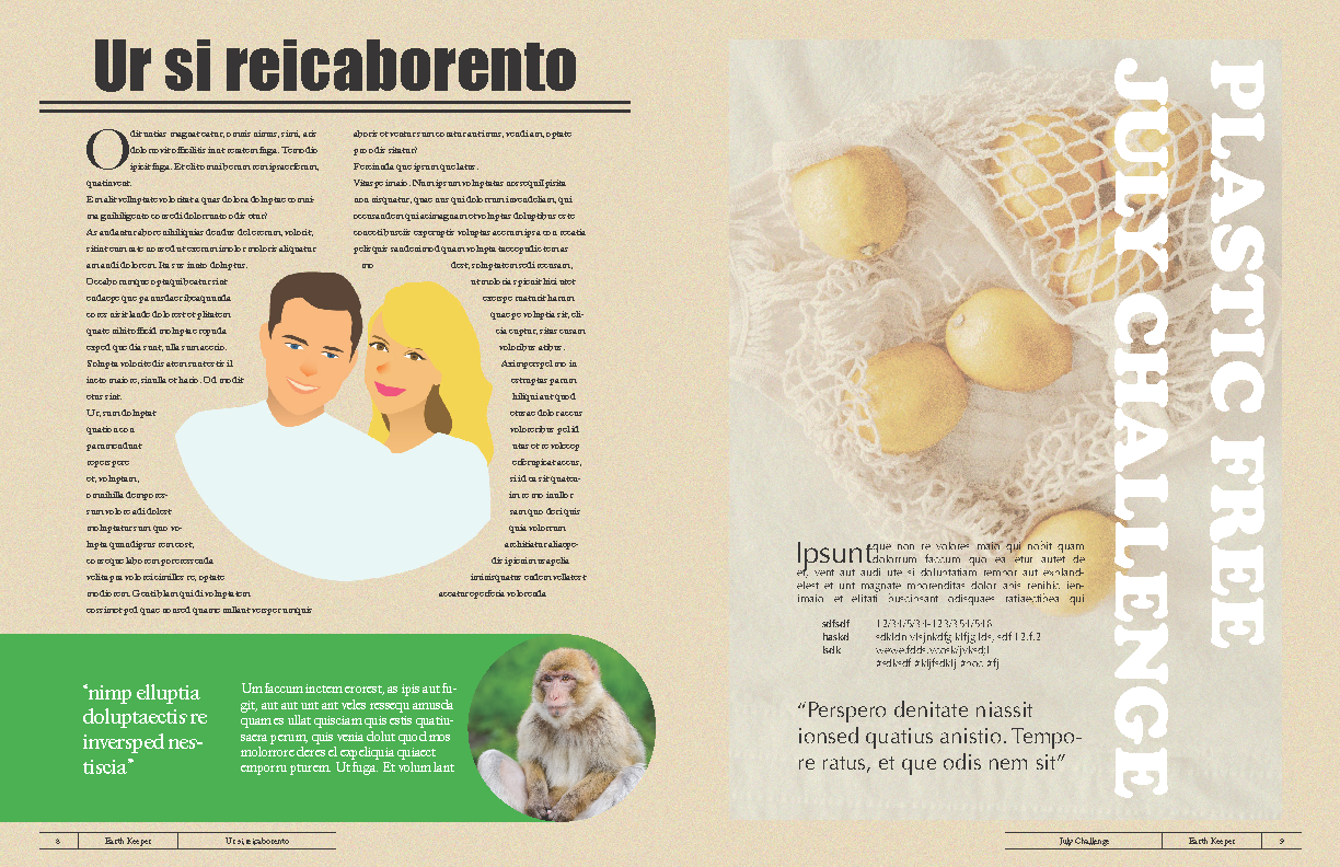 Magazine Layout – Earth Keeper – June Ham